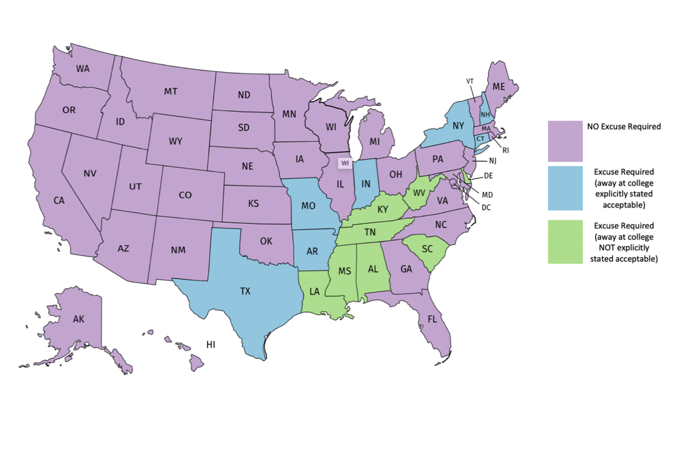 absentee ballot map - Study Breaks